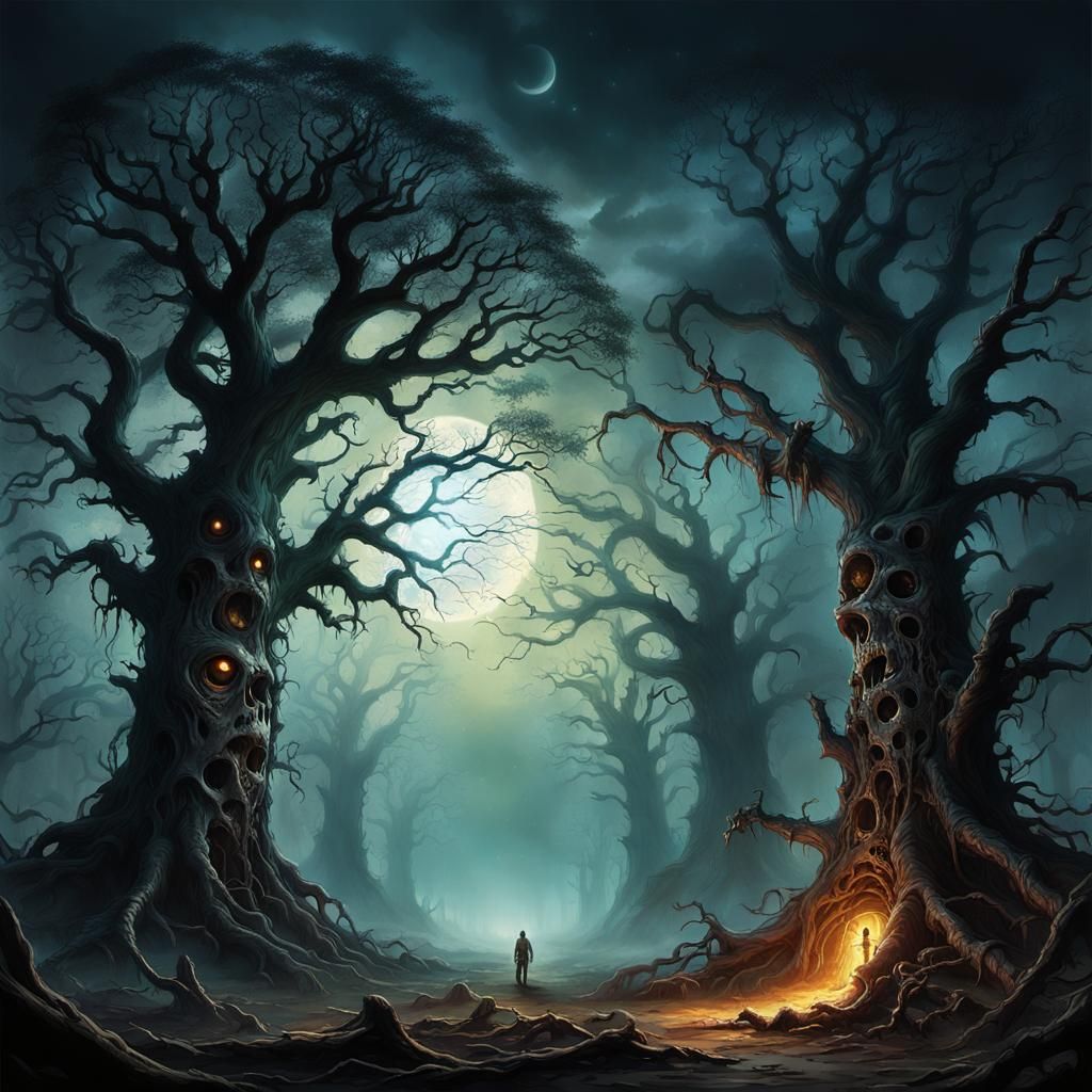 Dark forest - AI Generated Artwork - NightCafe Creator