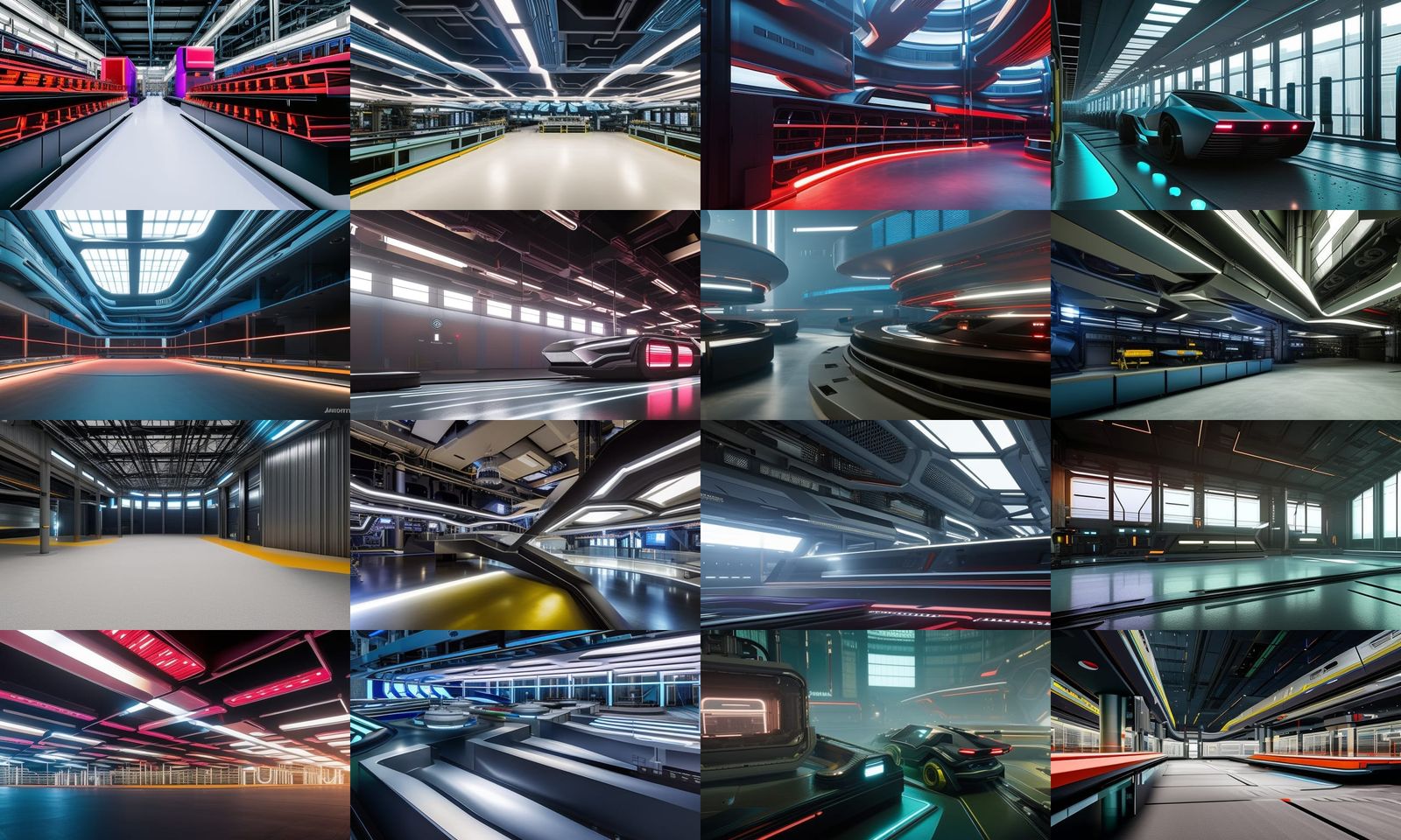 Futuristic Factory Concept Art - AI Generated Artwork - NightCafe Creator