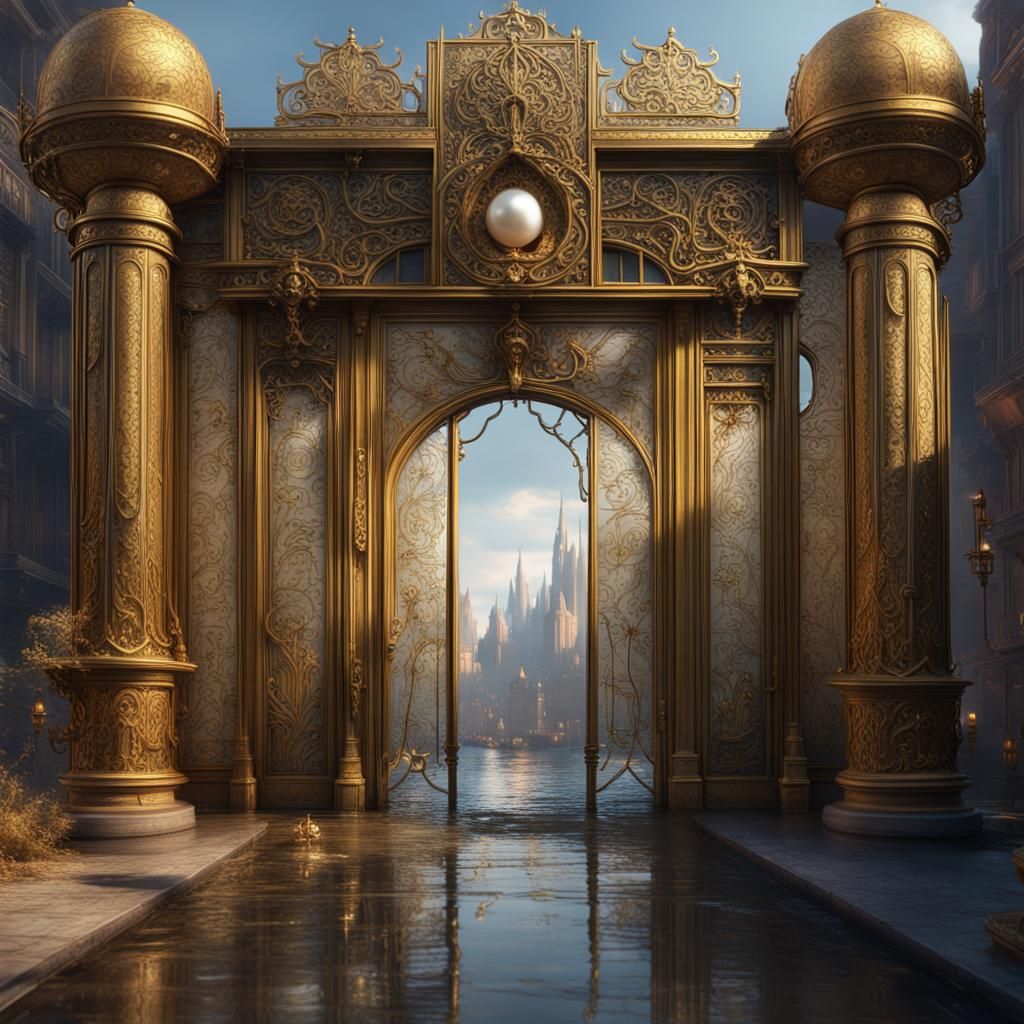 Pearl Gate - AI Generated Artwork - NightCafe Creator