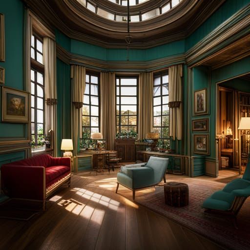 Looking into a dollhouse, people, furniture, 8k resolution, a ...