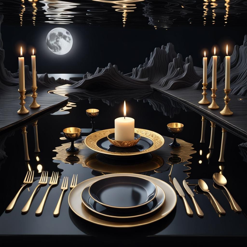 Surreal Supper for One - AI Generated Artwork - NightCafe Creator