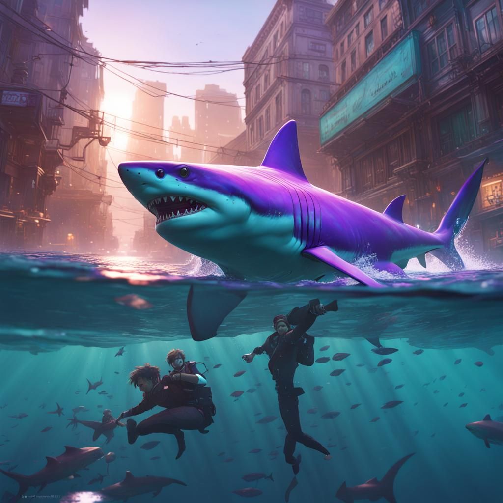 Shark 8k resolution dynamic lighting hyperdetailed intricately detailed ...