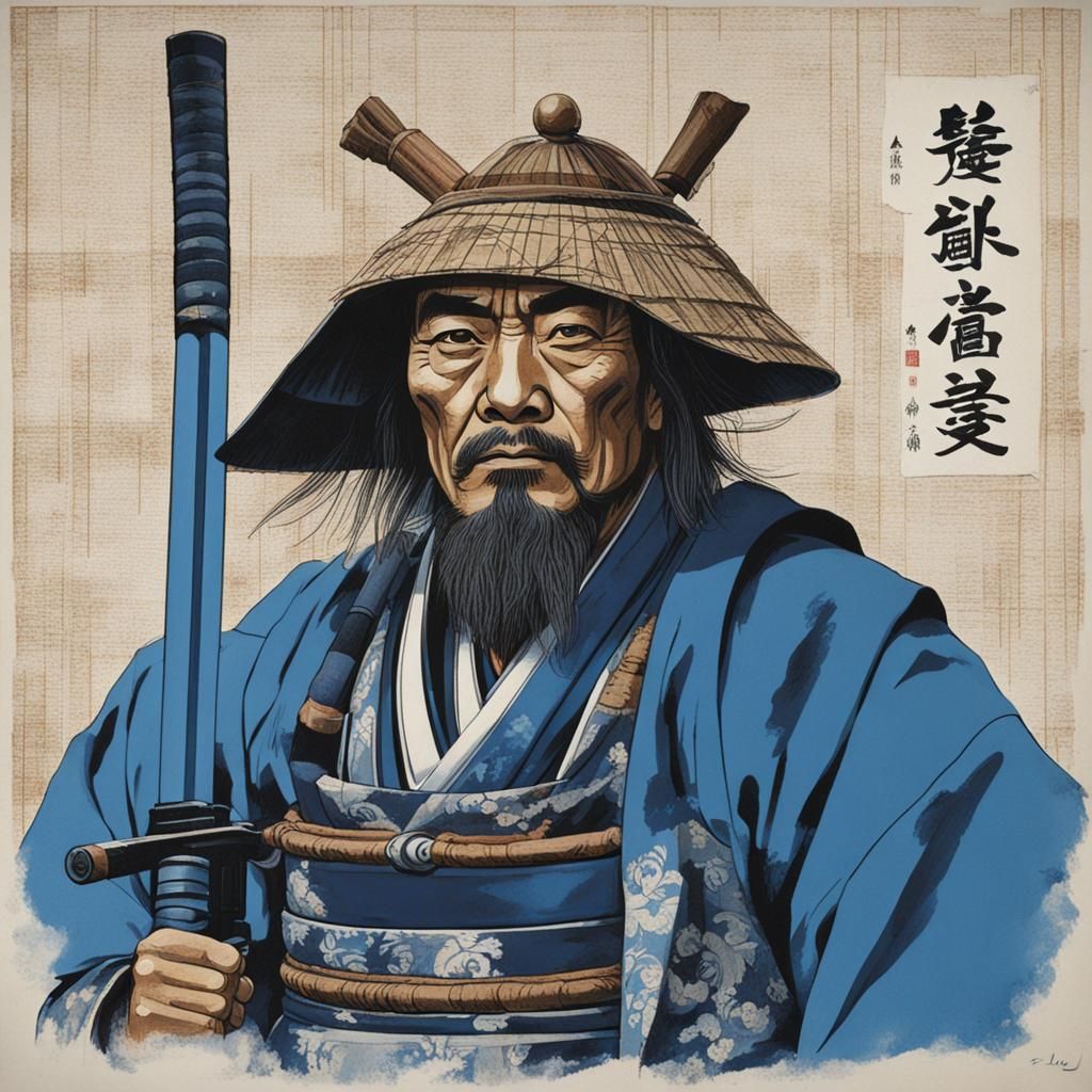 Blue Samurai - AI Generated Artwork - NightCafe Creator
