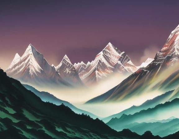 the Himalayas - AI Generated Artwork - NightCafe Creator