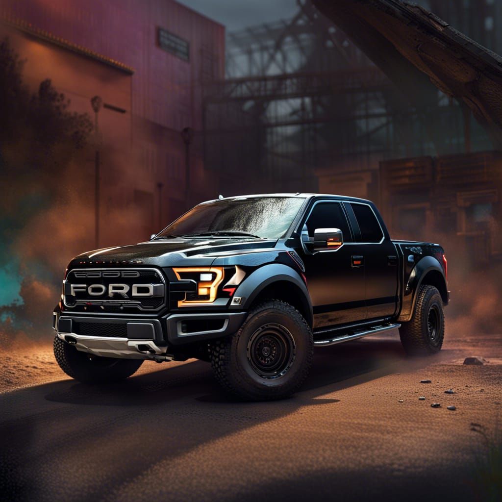 black ford raptor - AI Generated Artwork - NightCafe Creator