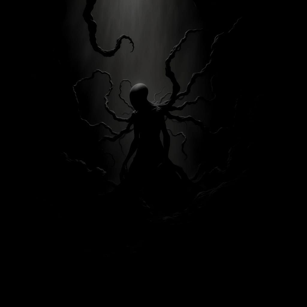 Mindful - Ethereal Void Tendrils in a Dark Cosmic Landscape