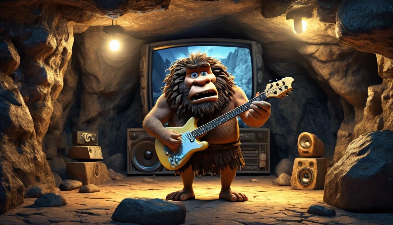 Caveman Rocker - AI Generated Artwork - NightCafe Creator