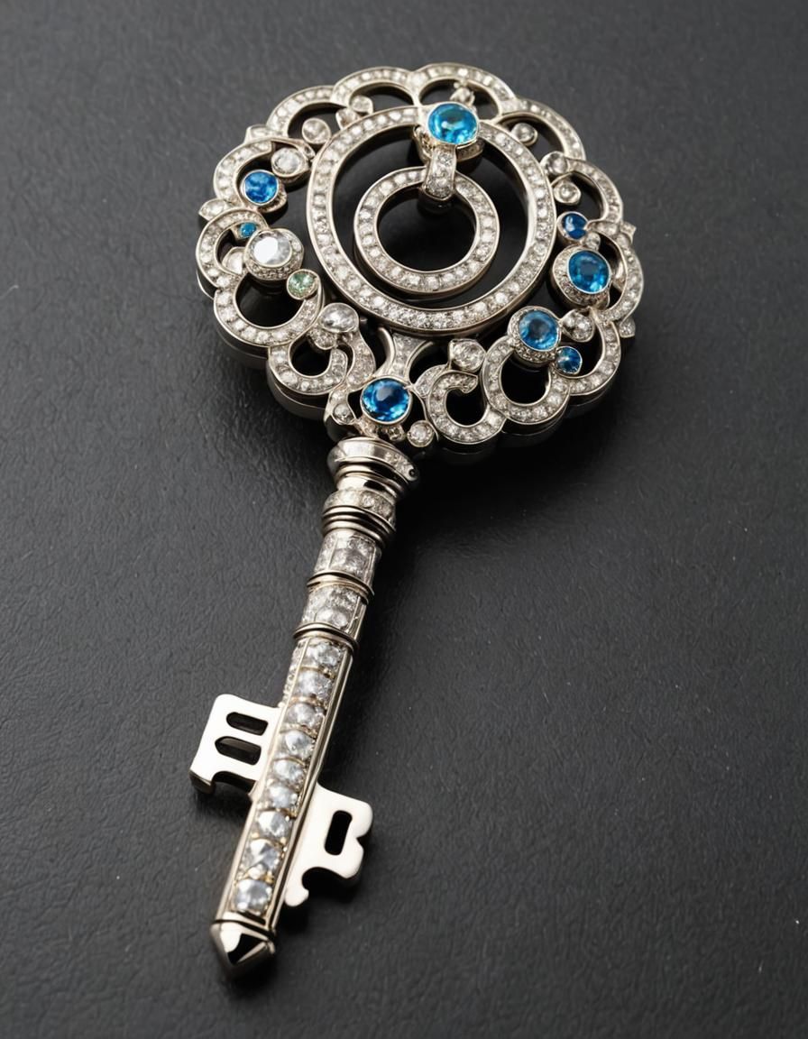platinum key encrusted with jewels - AI Generated Artwork - NightCafe ...