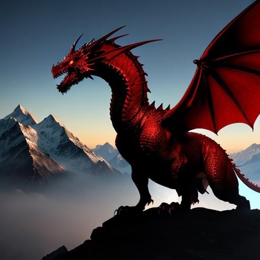 Red Dragon! - AI Generated Artwork - NightCafe Creator