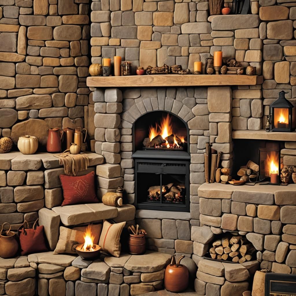 COZY FIRESIDE - AI Generated Artwork - NightCafe Creator