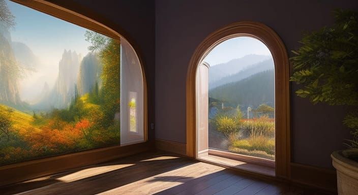 Window & Nature #02 - AI Generated Artwork - NightCafe Creator