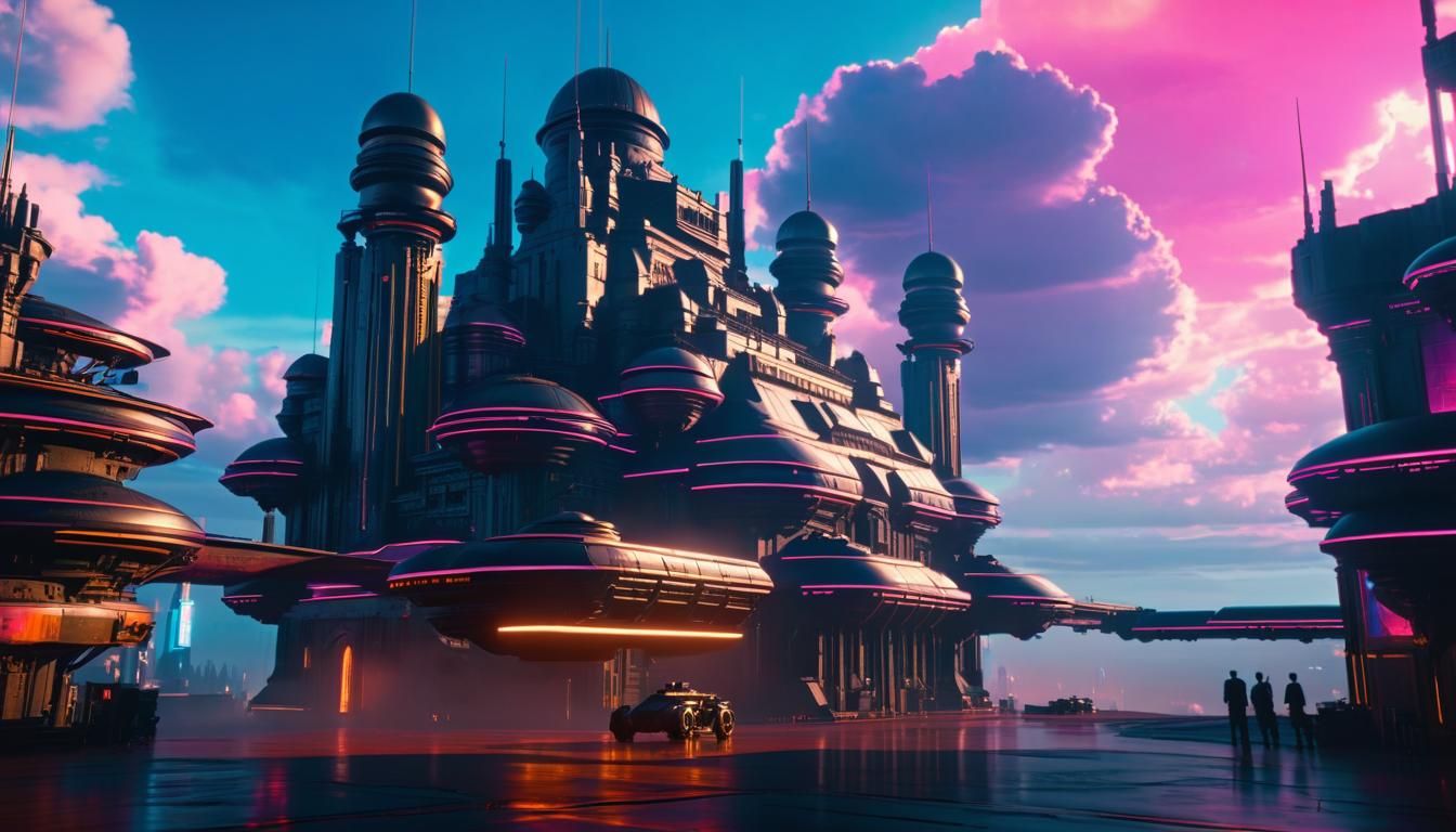 Fantasy Cyber Castle - AI Generated Artwork - NightCafe Creator