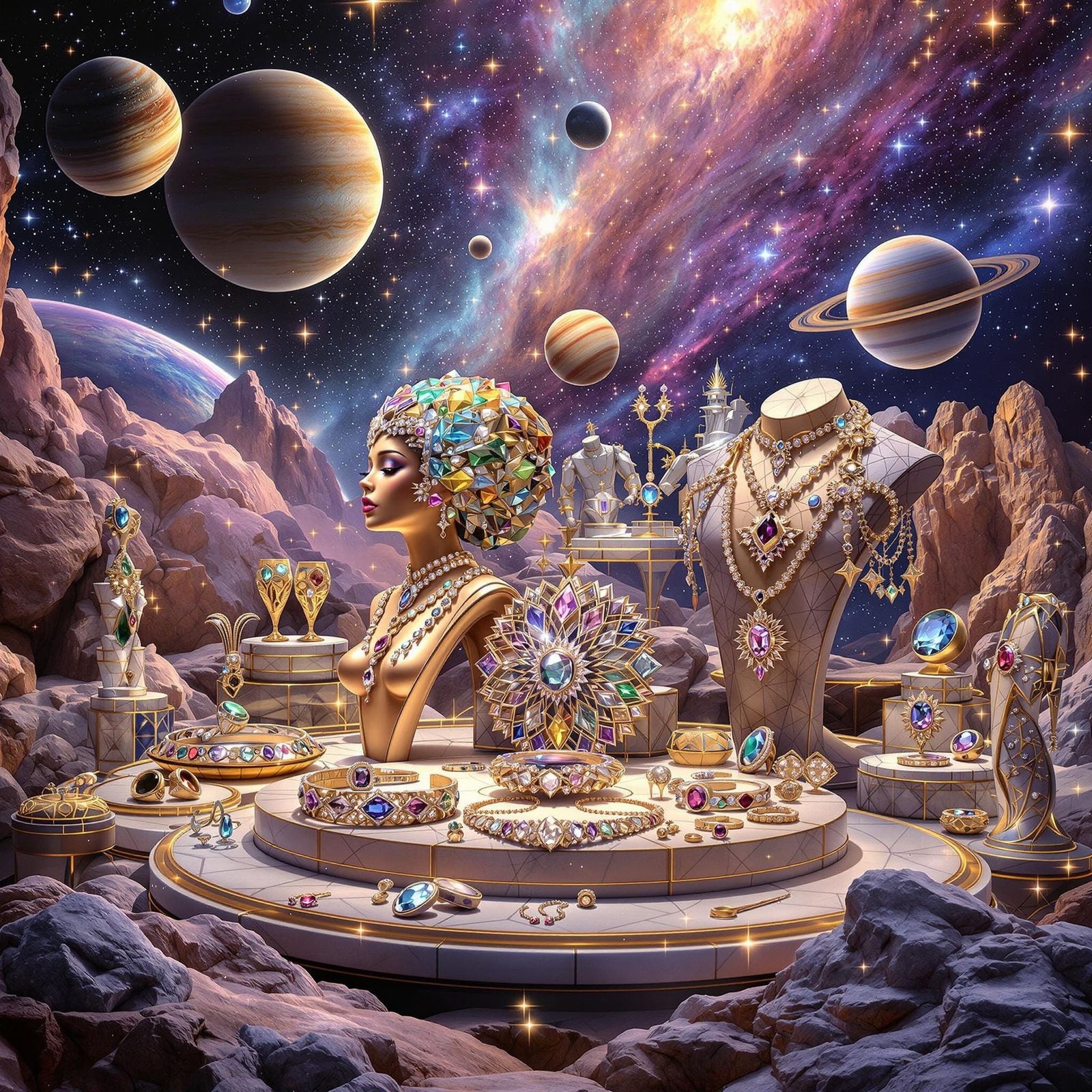 Starlight Collection - Galactic Jewelry in Cosmic Starlight