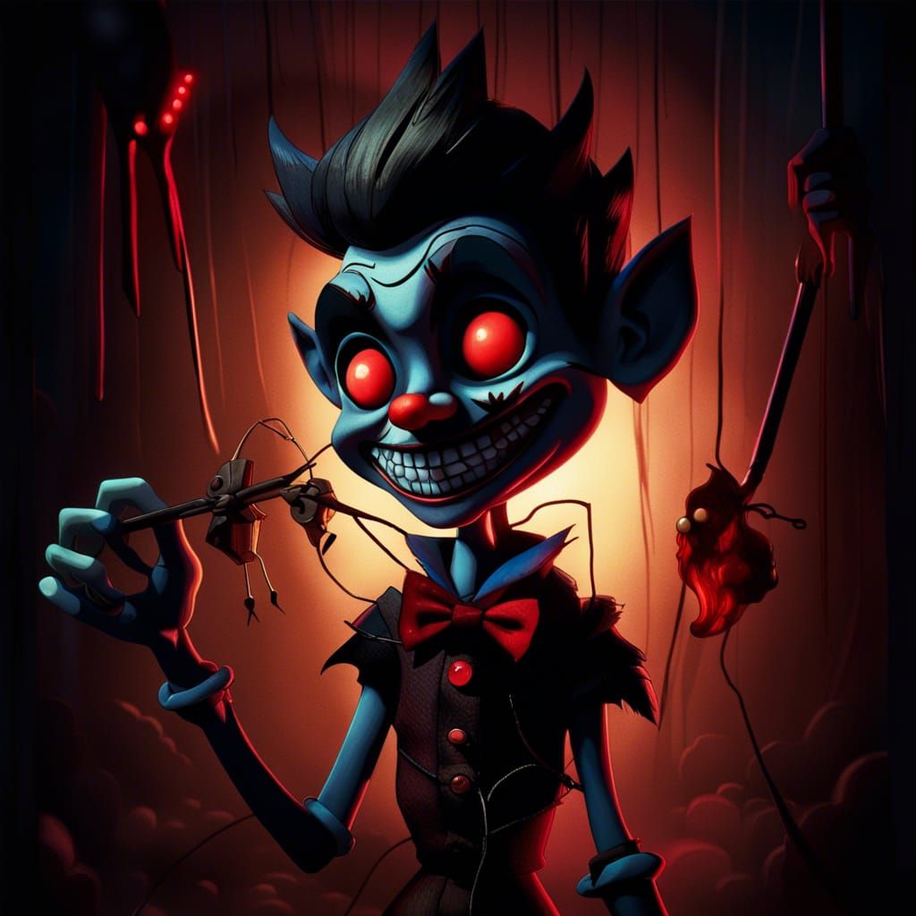 Evil Pinocchio - AI Generated Artwork - NightCafe Creator