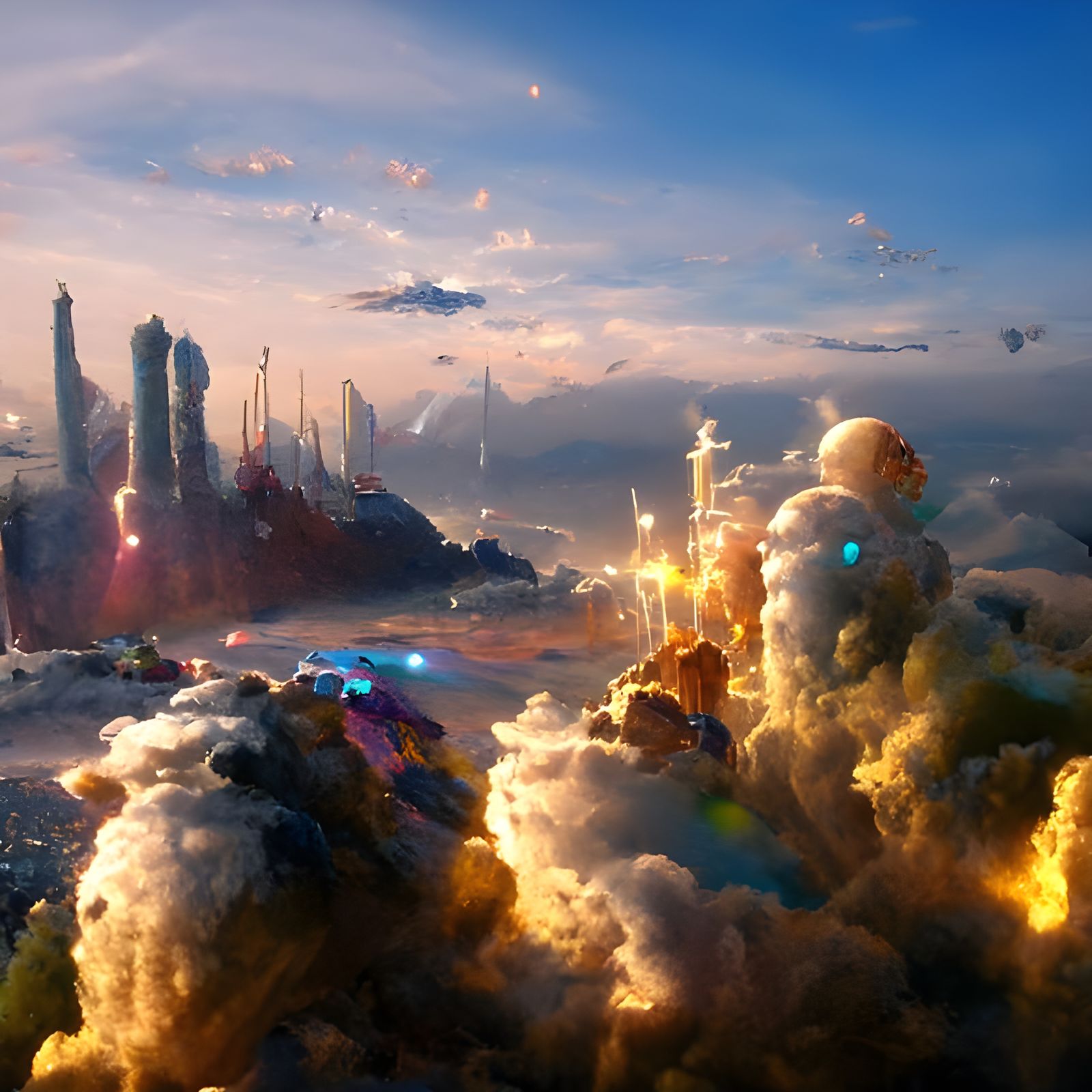 A breathtaking bright hyperdetailed photorealistic unique whimsical ...