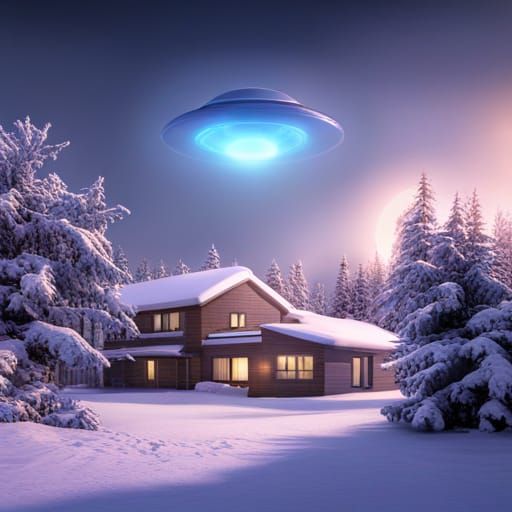 Arctic Alien Aircraft - AI Generated Artwork - NightCafe Creator