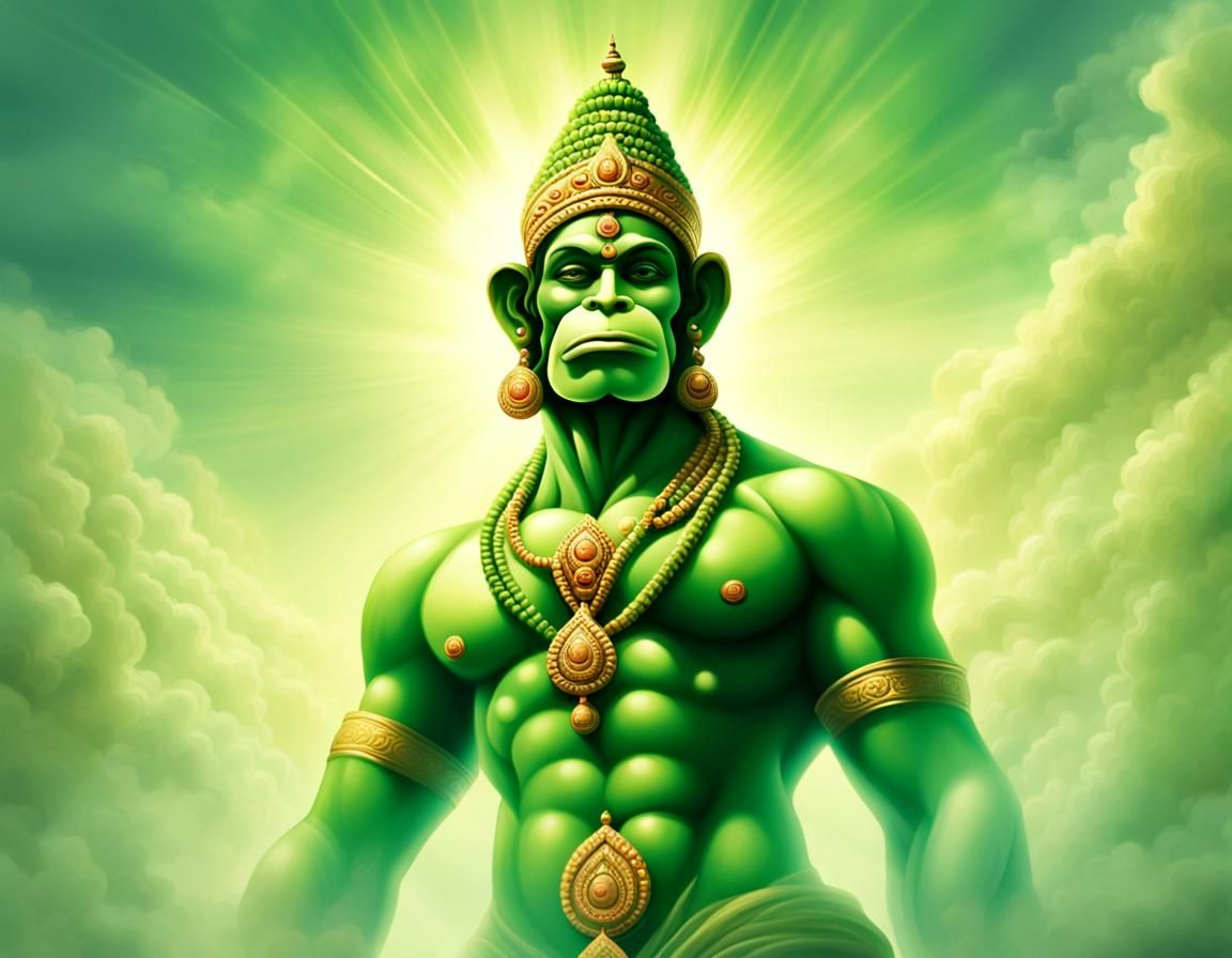 Green Hanuman - AI Generated Artwork - NightCafe Creator