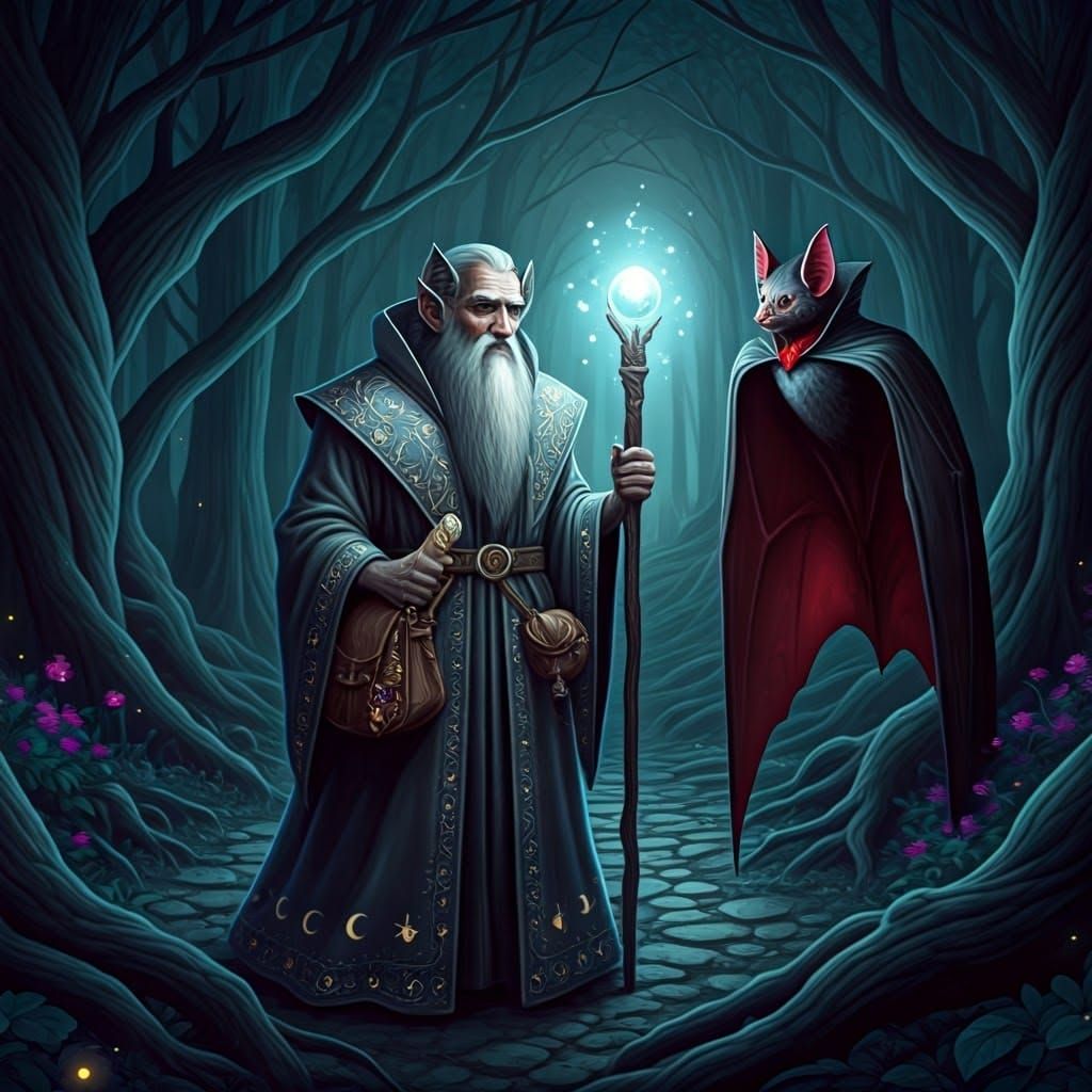 A wizard and his vampire companion