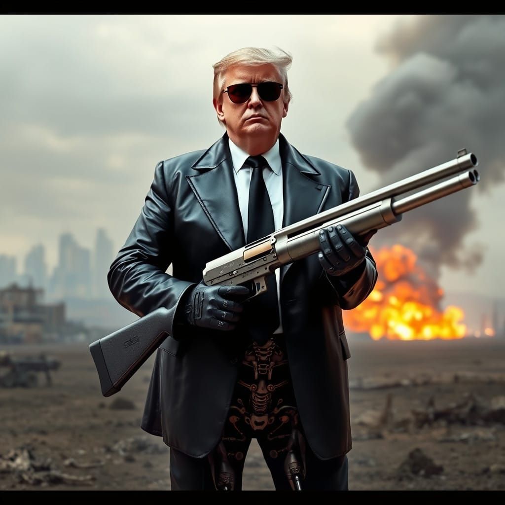 Trump as the Terminator - Cyborg Trump as Terminator, in Bio...