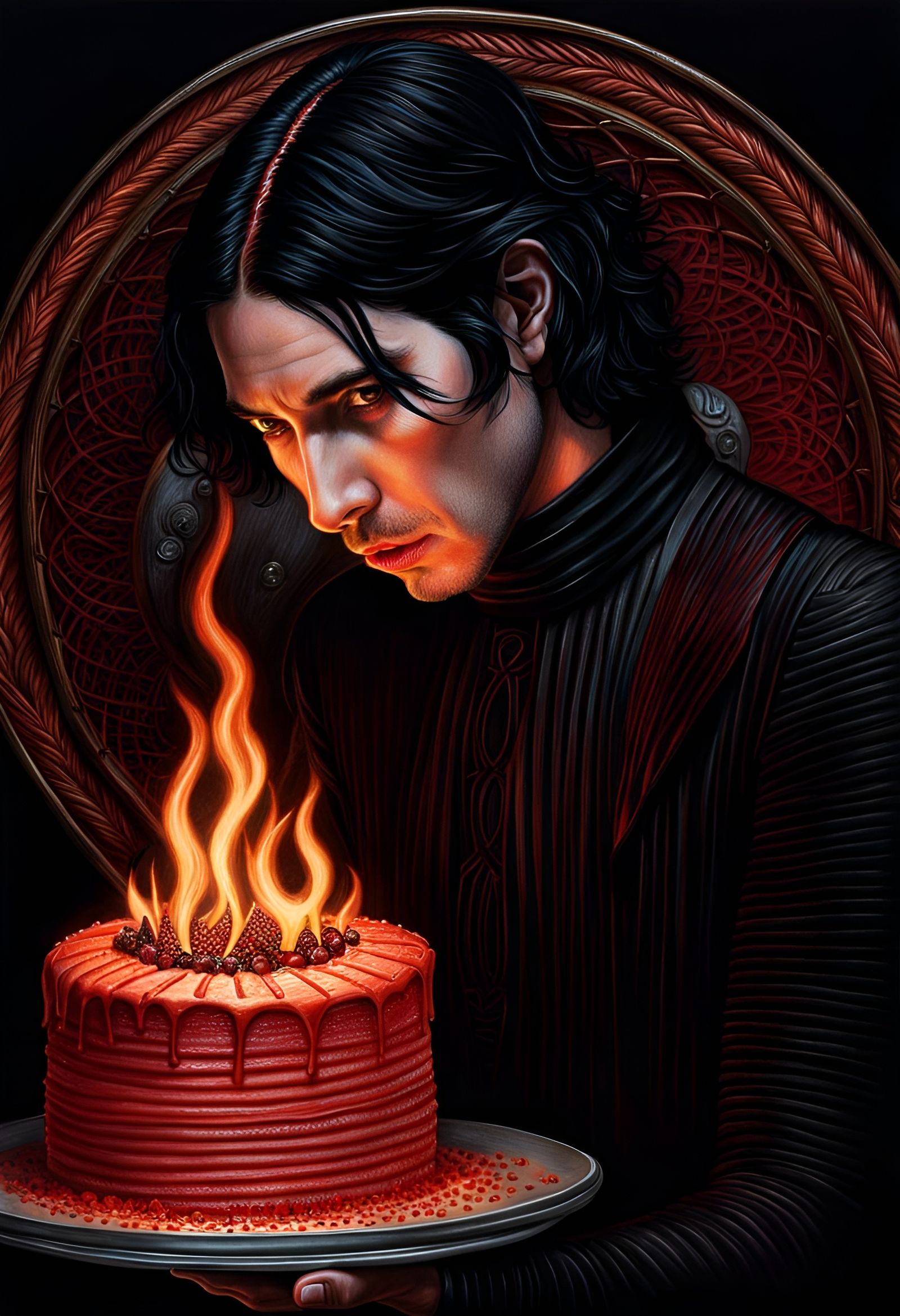 Kylo Ren's Death Day Cake for His Grandfather (II) - AI Generated ...