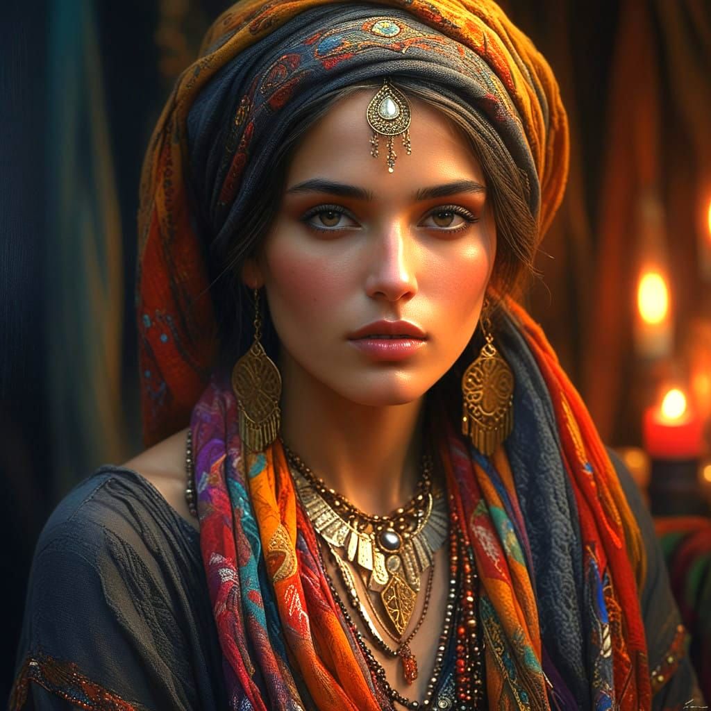 Gypsy Rose - Gorgeous Gypsy Woman in Cinematic Realism