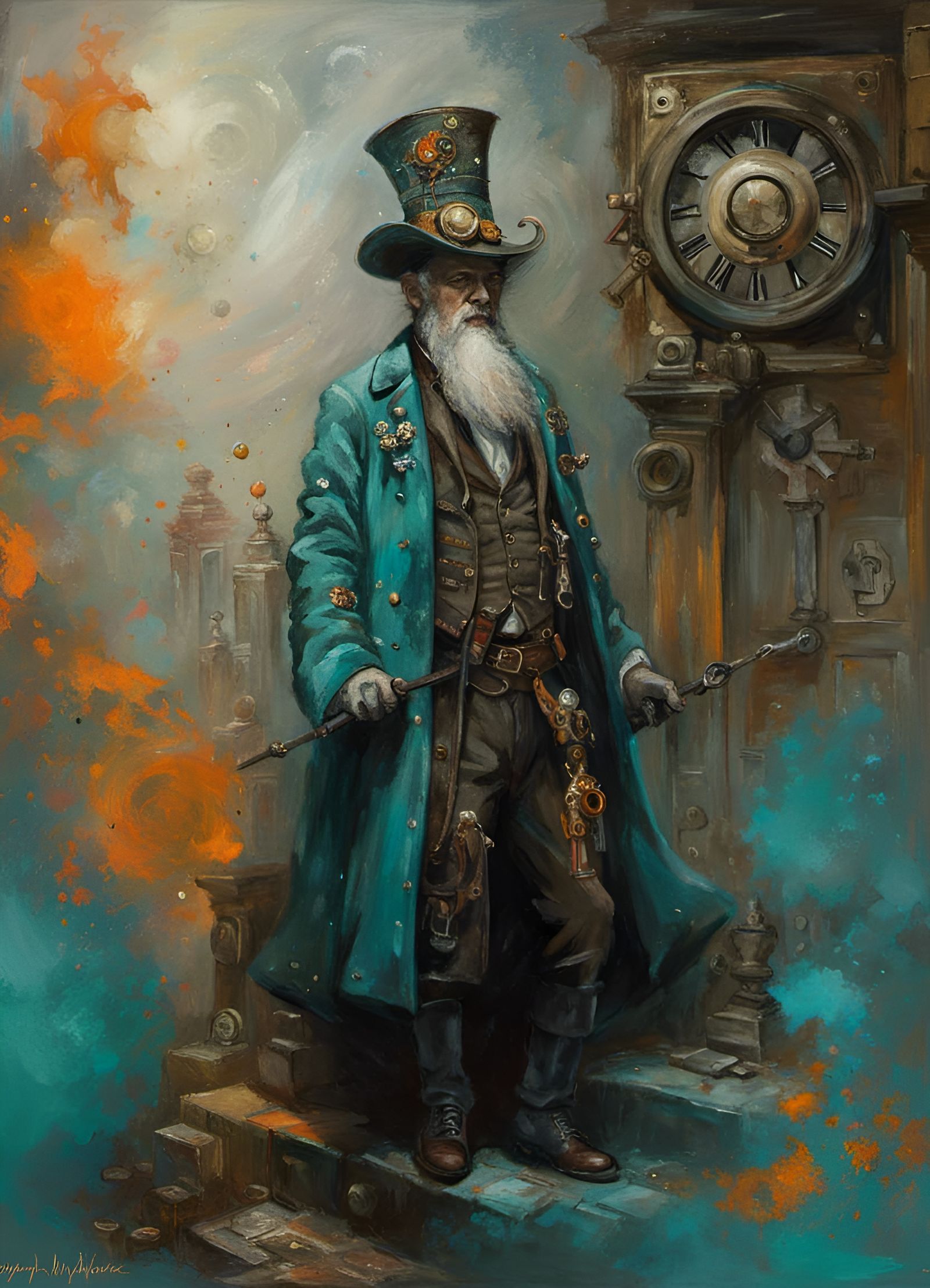 Steampunk Wizard - AI Generated Artwork - NightCafe Creator