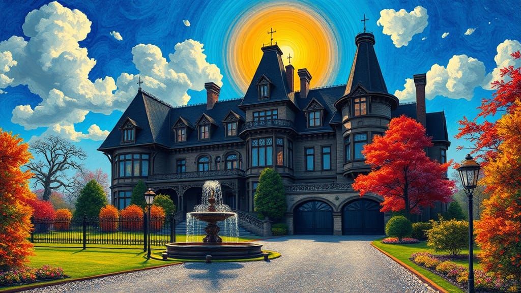 green-hued Victorian mansion - Ethereal Victorian Mansion in...