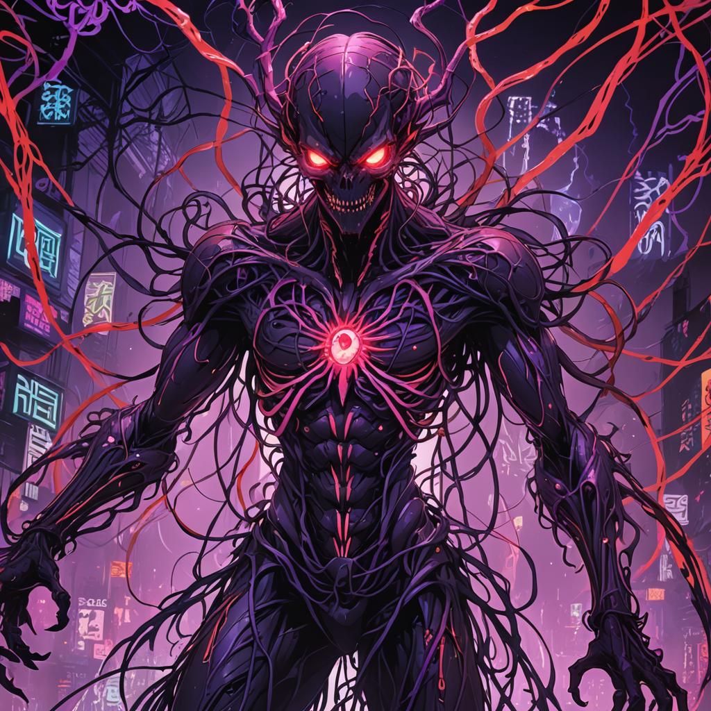 Neon Monster - AI Generated Artwork - NightCafe Creator