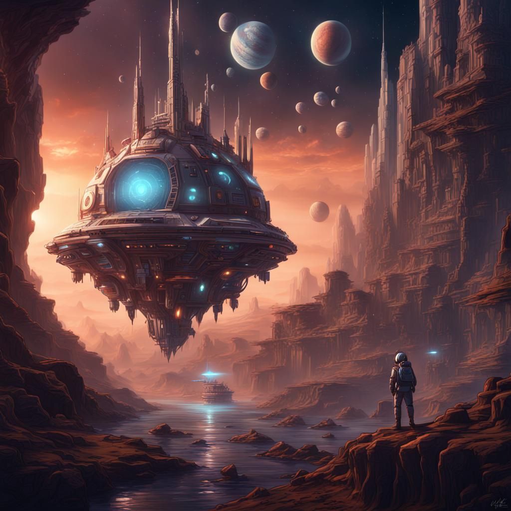 Spaceship - AI Generated Artwork - NightCafe Creator