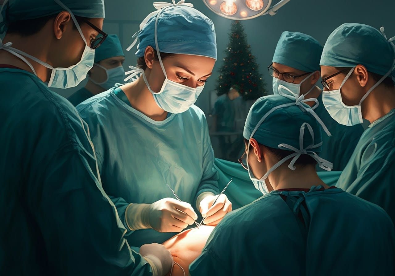 The first incision - Surgical Precision in Realist Style