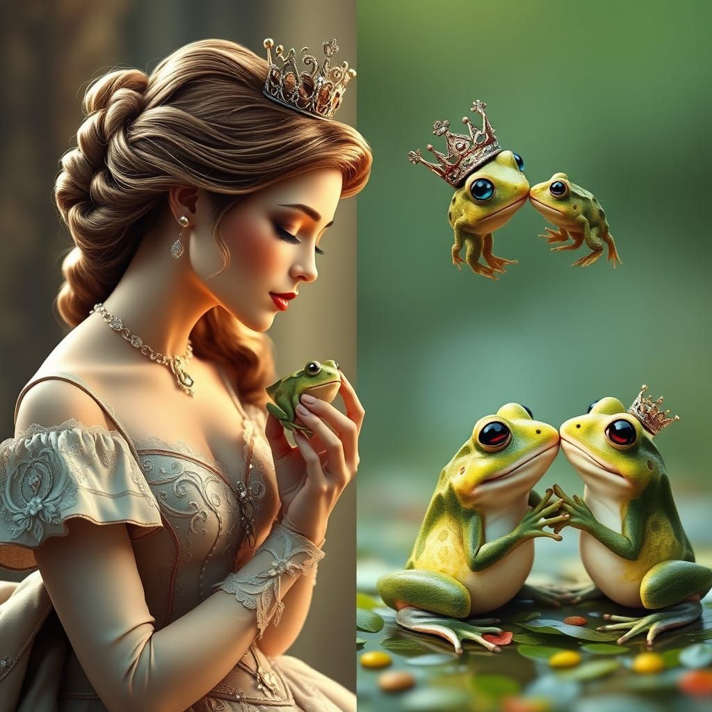 Oops I did it again - Regal Princess Kisses Humble Frog, Whi...