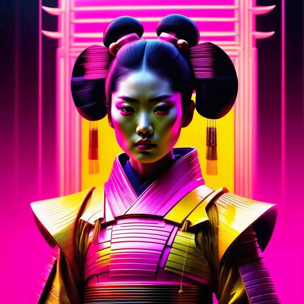 a futuristic female geisha warrior - AI Generated Artwork - NightCafe ...
