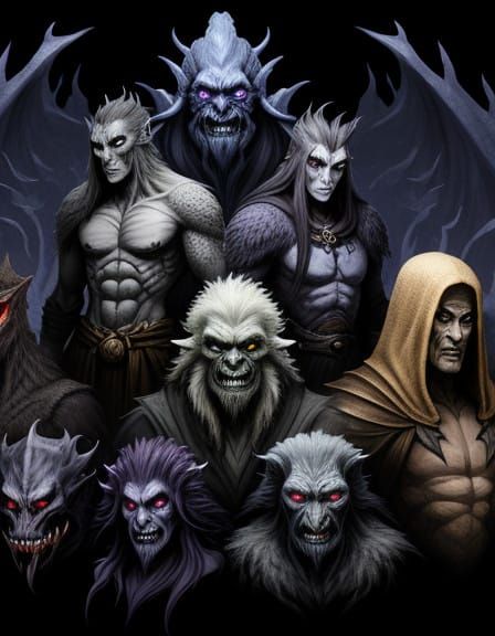 Monster races from the underdark - Dark Elf and Drow Fantas...