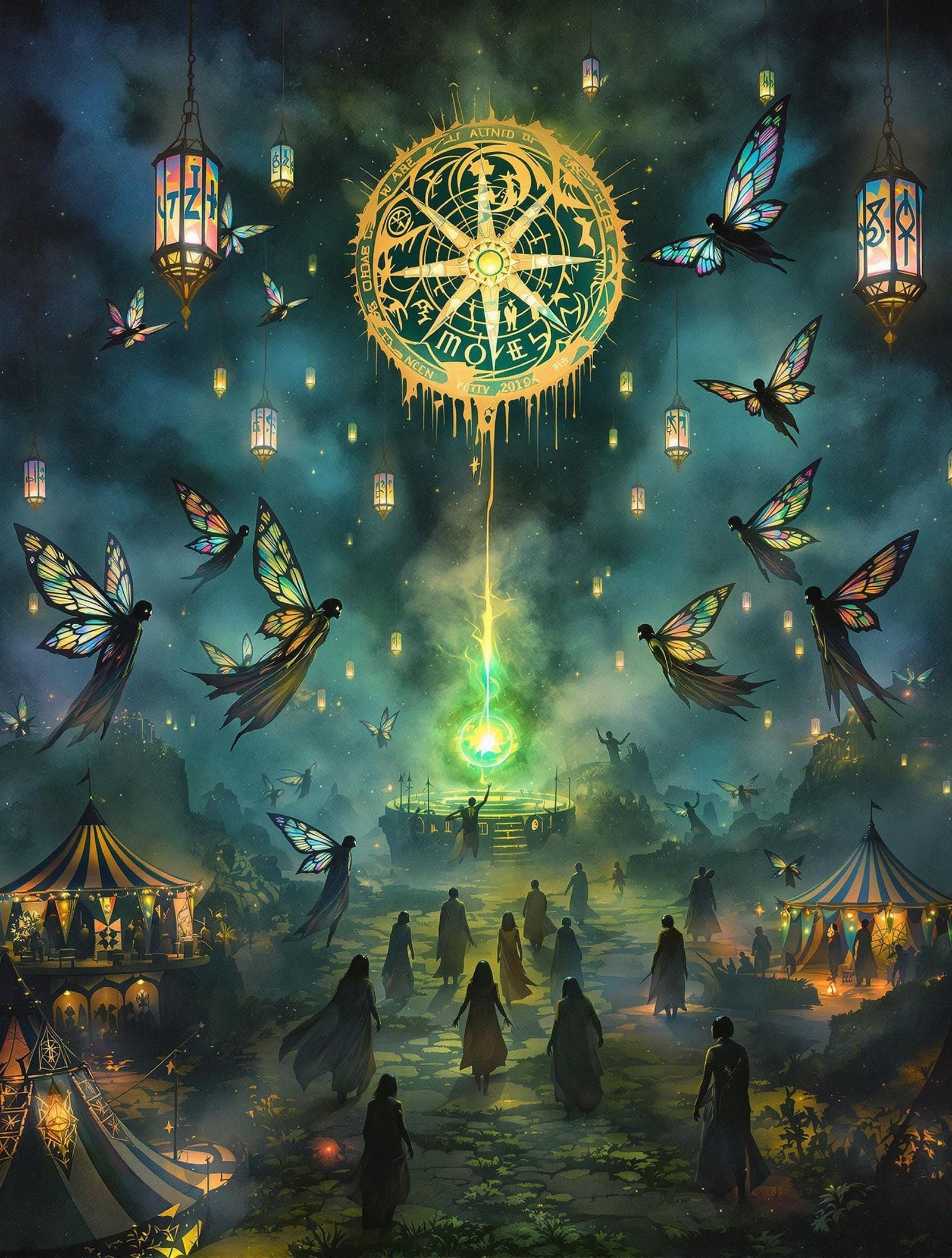 Gathering of the Fae - Moonlit Carnival Under Celestial Wing...