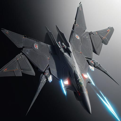 Cyborg phoenix Symmetrical Angular, stealthy, aerodynamic, tiny cockpit ...