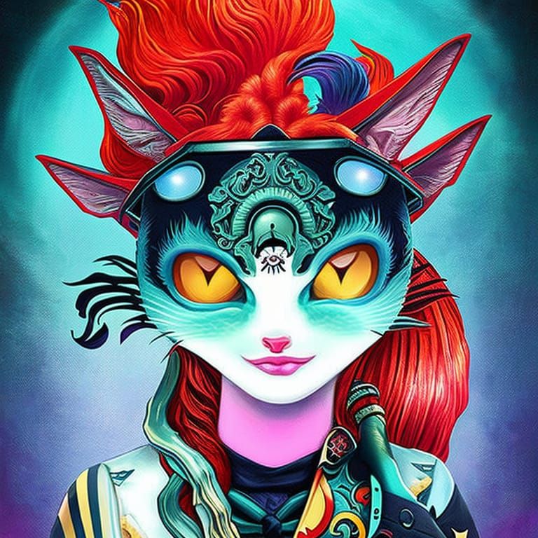 Anthropomorphic cat, experiments - AI Generated Artwork - NightCafe Creator