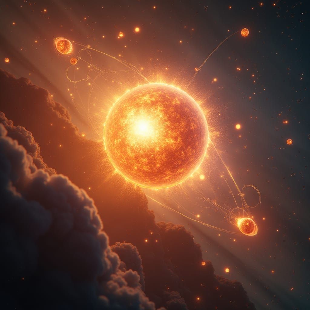 Radiant Nuclear Fusion Scene in Cosmic Wonder Styl... - AI Art