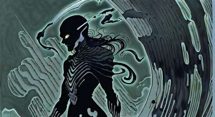 (Airwave:1.3) epic ink splatter masterpiece by Byous Charles Vess Gris ...