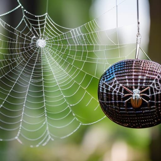mirrored reflections of Translucent spider web; hauntingly vertebrate ...