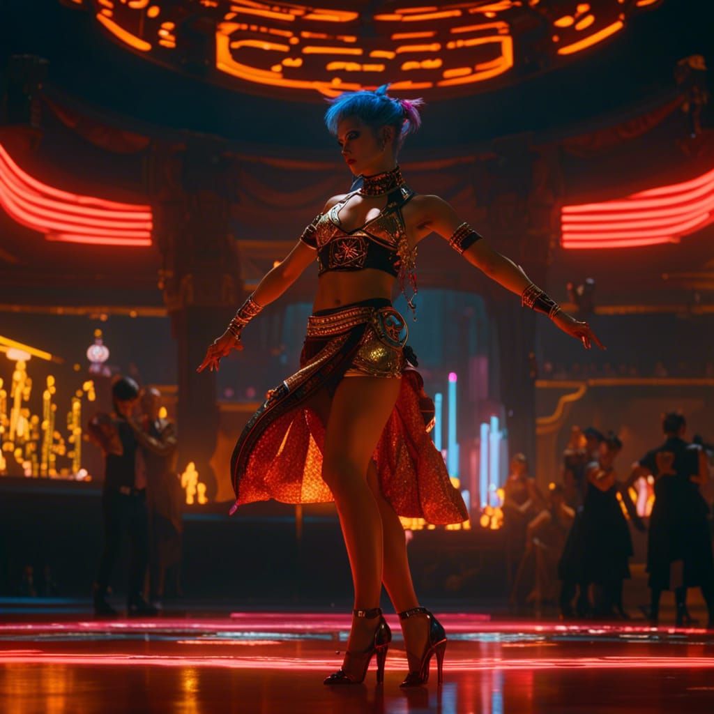 Cyberpunk Private Dancer - AI Generated Artwork - NightCafe Creator