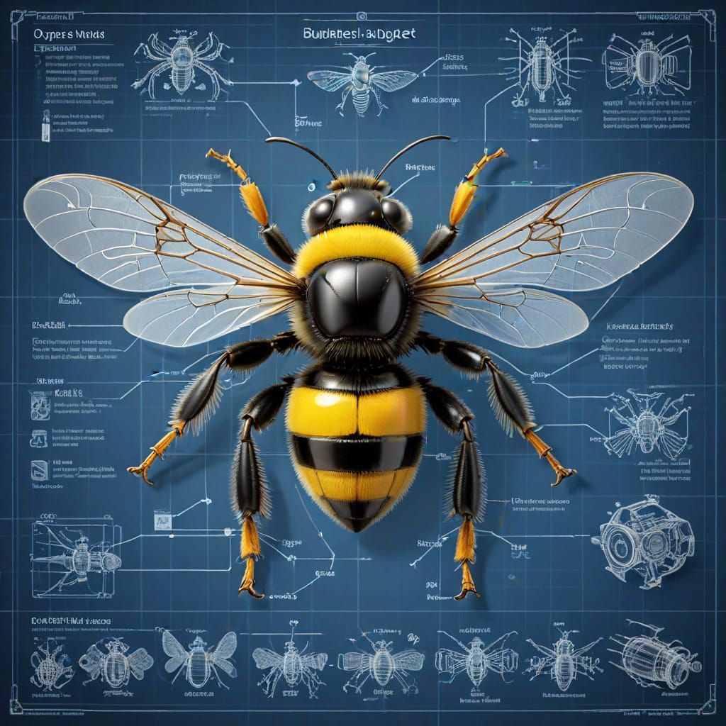 Engineering blueprint of bumblebee.