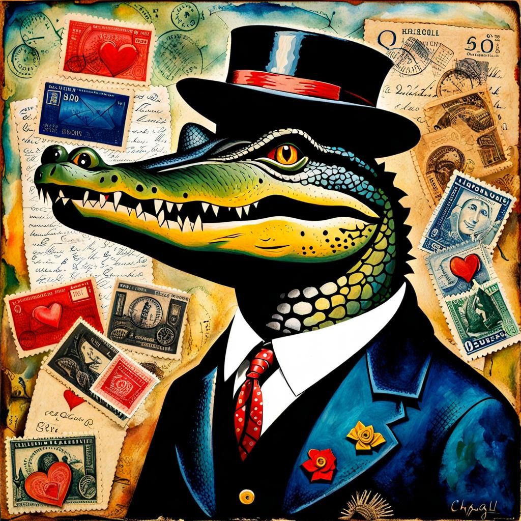 Crocodile greetings - AI Generated Artwork - NightCafe Creator