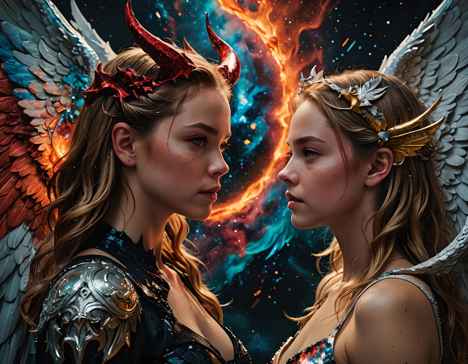 Two Paths Collide - AI Generated Artwork - NightCafe Creator