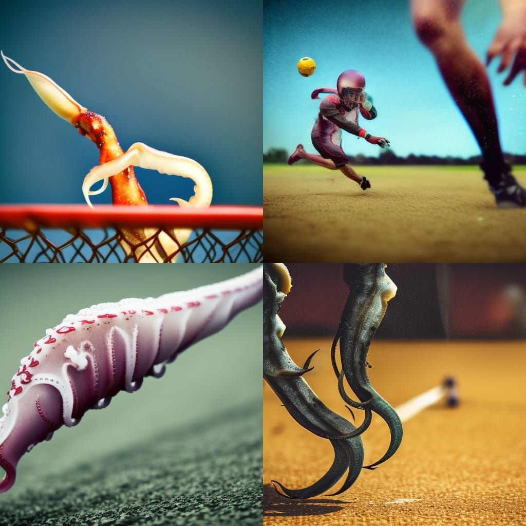 squid playing sports - AI Generated Artwork - NightCafe Creator