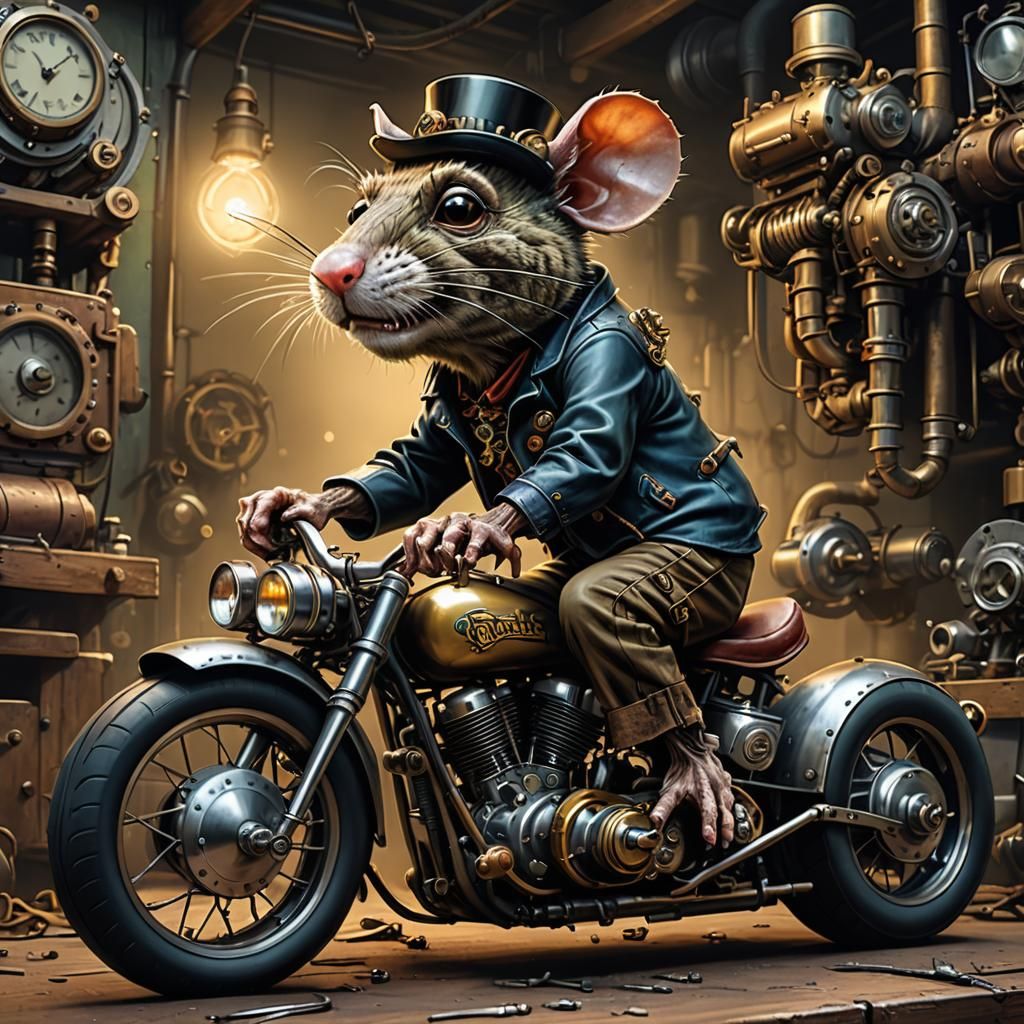 ed roth illustration, Orton effect, moody lighting, the ratfink rat of ...