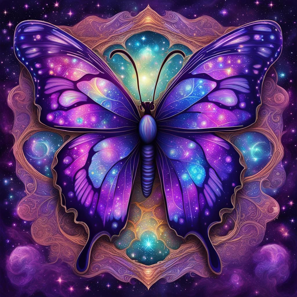 Cosmic Butterfly - AI Generated Artwork - NightCafe Creator
