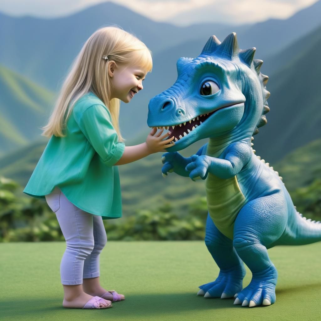 Best friends growing up together - Loving Girl and Baby Din...