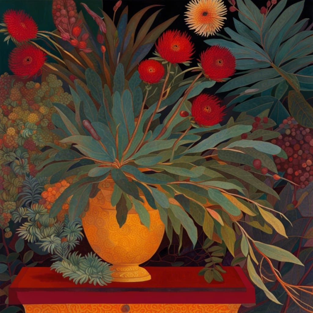 Still life with bush flowers - AI Generated Artwork - NightCafe Creator