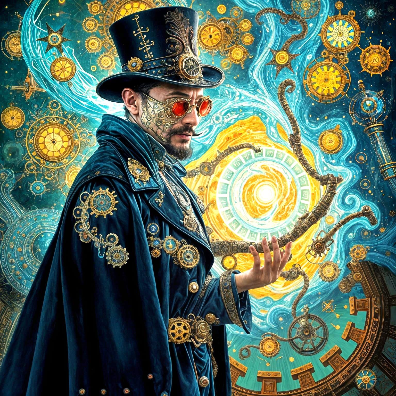 Steampunk Sorcerer creates Wormhole in Psychedelic Splash Kaleidoscopic ...