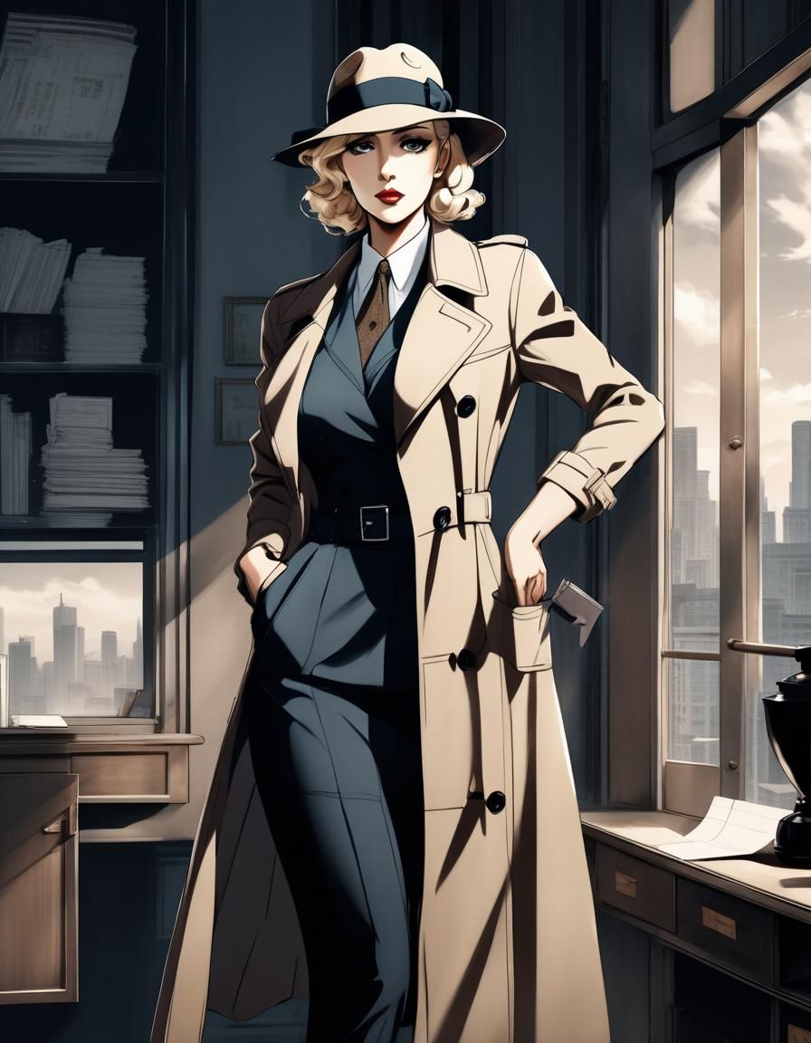 Lady Detective - AI Generated Artwork - NightCafe Creator